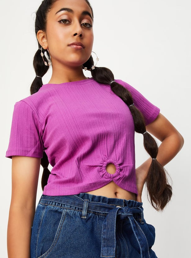 Buy Girls Ribbed Top Online at just Rs. 399.0 - 1000012840335 | Max Fashion