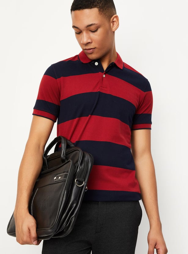 Buy Men Slim Fit Striped Polo T Shirt Online At Just Rs 599 0