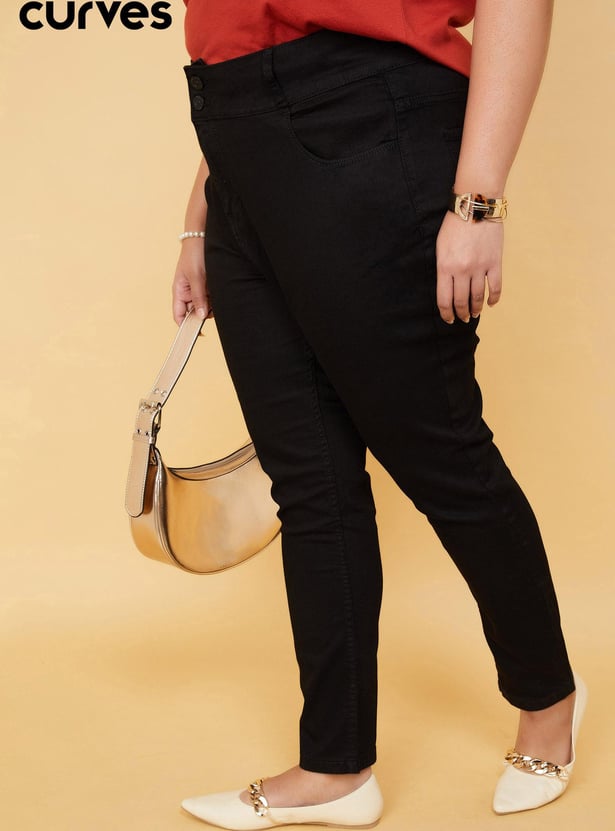 Buy Women Solid Skinny Fit High Waist Jeans Online at just Rs. 1399.0 ...