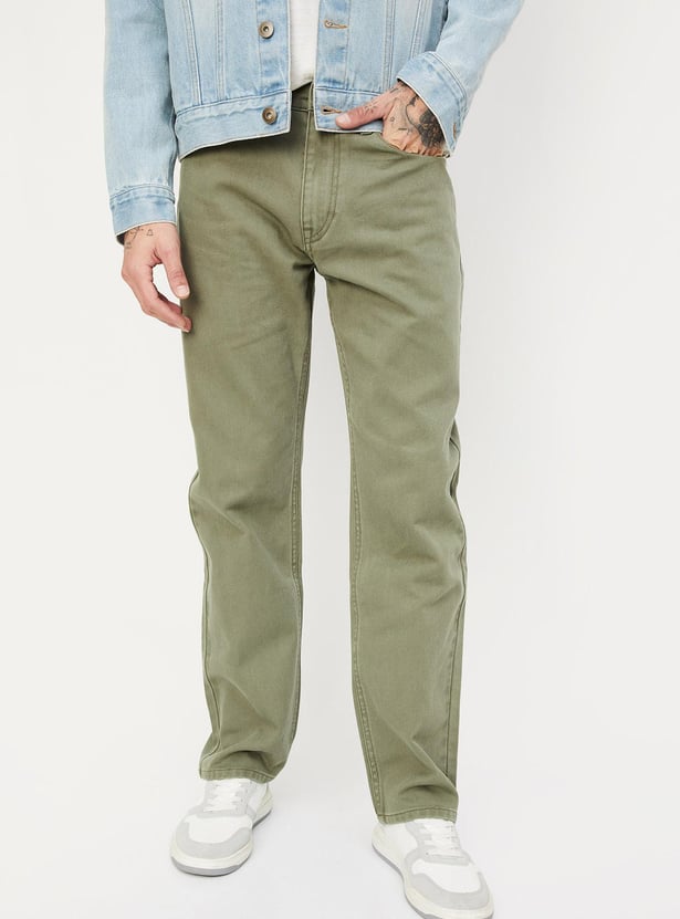 Buy Men Solid Straight Fit Jeans Online at just Rs. 1299.0 ...