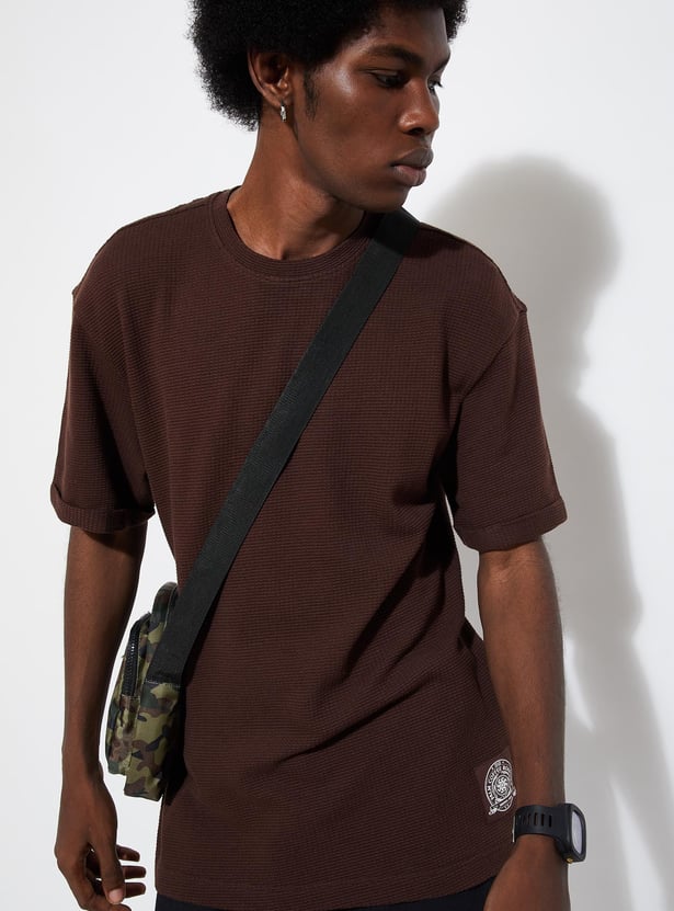 Buy URB_N Men Oversized Textured T-shirt Online at just Rs. 599.0 ...