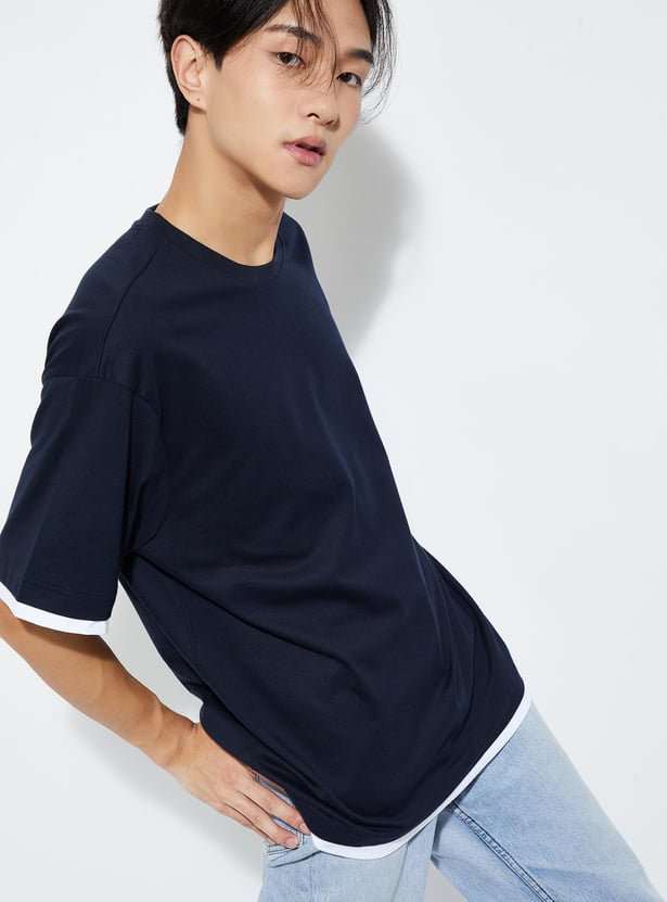 Buy URB_N Men Oversized Solid T-shirt Online at just Rs. 399.0 ...