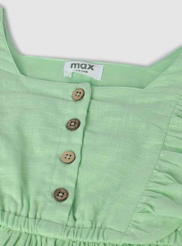 Buy Girls Ruffled A-line Dress with Lace Hem Online at just Rs. 599.0 ...