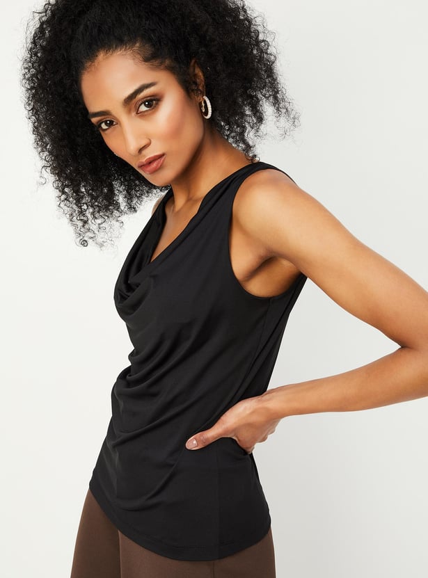 Buy Women Solid Cowl Neck Blouse Online at just Rs. 699.0 ...