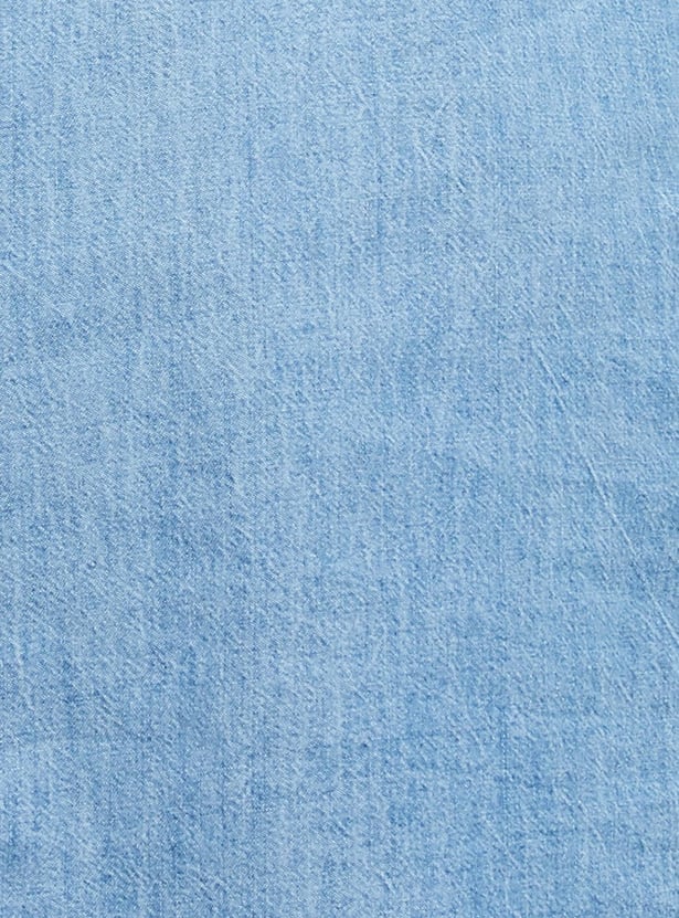 Buy Women Solid Denim Shirt Dress Online at just Rs. 1299.0 ...