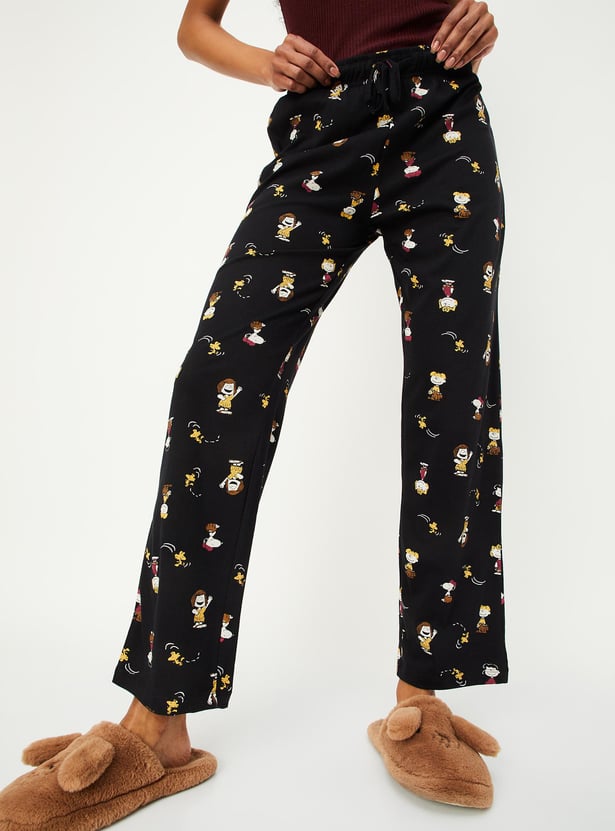 Buy Women Peanuts Snoopy Printed Pyjamas Online at just Rs. 499.0 ...