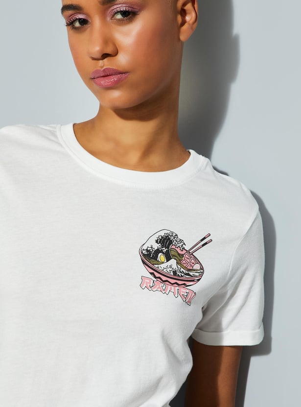 Buy URB_N Women Back Print T-shirt Online at just Rs. 299.0 ...