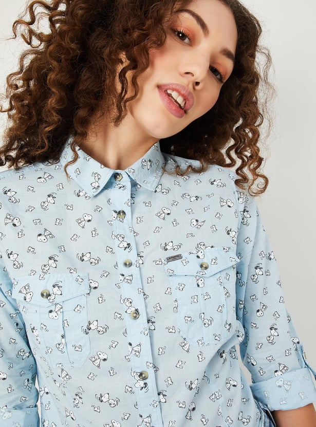 Buy Women Snoopy Printed Shirt Online at just Rs. 799.0 - 1000013301741 ...