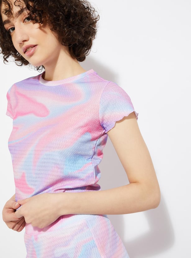 Buy URB_N Women Ombre Crop T-shirt Online at just Rs. 499.0 ...