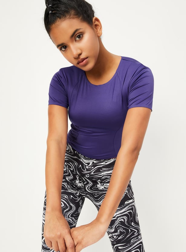 Buy Women Solid Active T-Shirt Online at just Rs. 599.0 - 1000013364706 ...