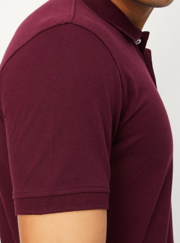 Buy Men Slim Fit Solid Polo T-shirt Online at just Rs. 399.0 ...