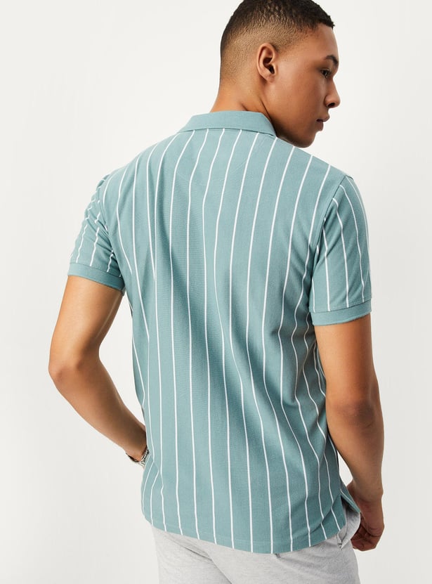 Buy Men Slim Fit Striped Polo T Shirt Online At Just Rs 699 0