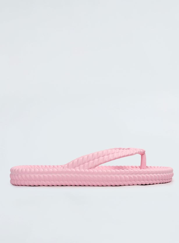 Buy Women Textured Flip Flops Online at just Rs. 299.0 - 1000013365074 ...