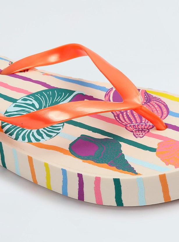 Buy Women Printed V-Strap Slippers Online at just Rs. 399.0 ...