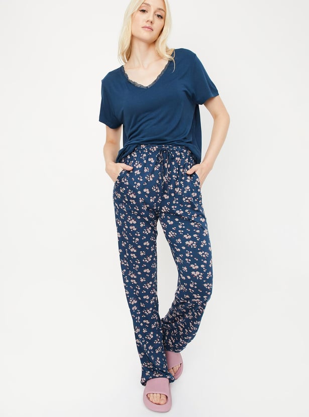 Buy Women Floral Printed PJ Set Online at just Rs. 999.0 ...