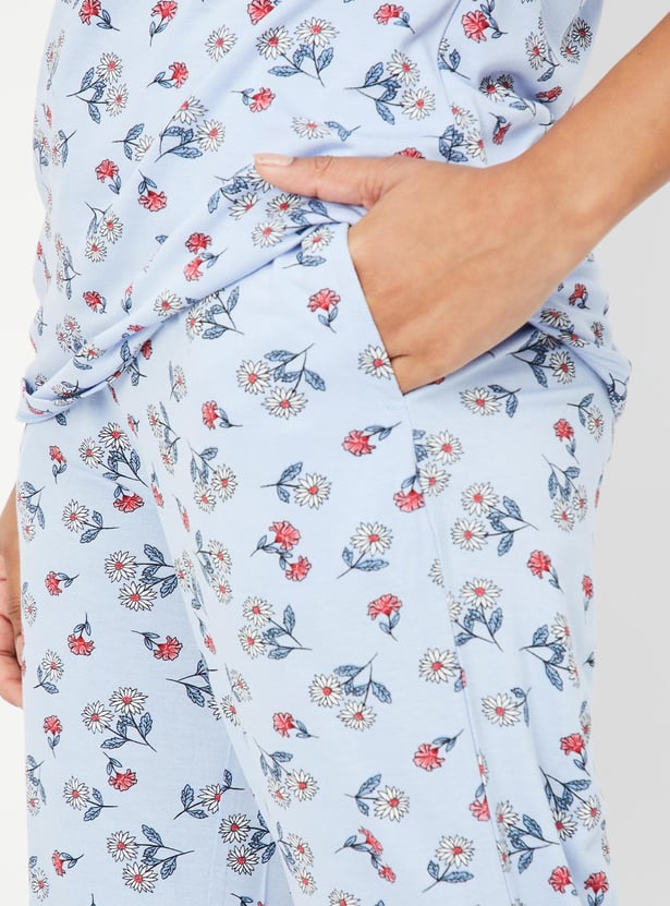 Buy Women Floral Printed PJ Set Online at just Rs. 999.0 ...
