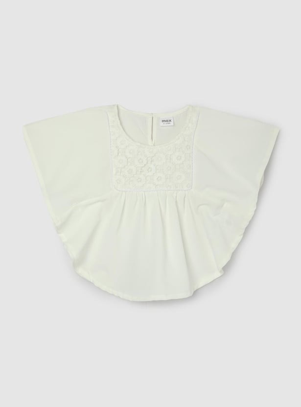 Buy Girls Lace Detail Poncho Top Online at just Rs. 449.0 ...