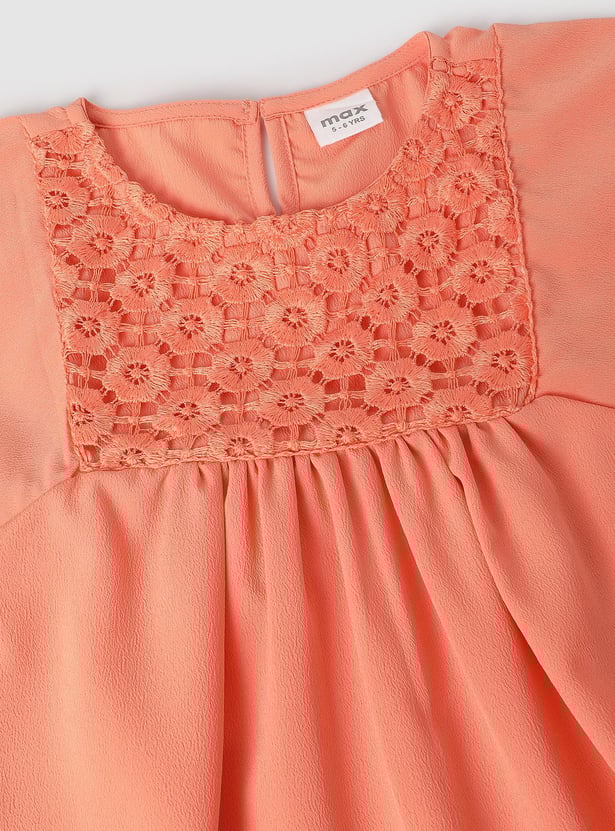 Buy Girls Lace Detail Poncho Top Online at just Rs. 449.0 ...