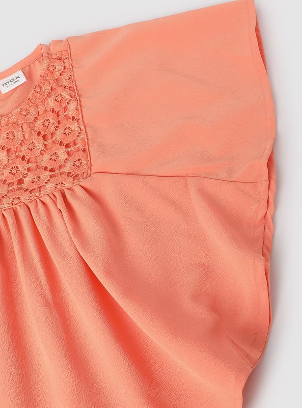 Buy Girls Lace Detail Poncho Top Online at just Rs. 449.0 ...