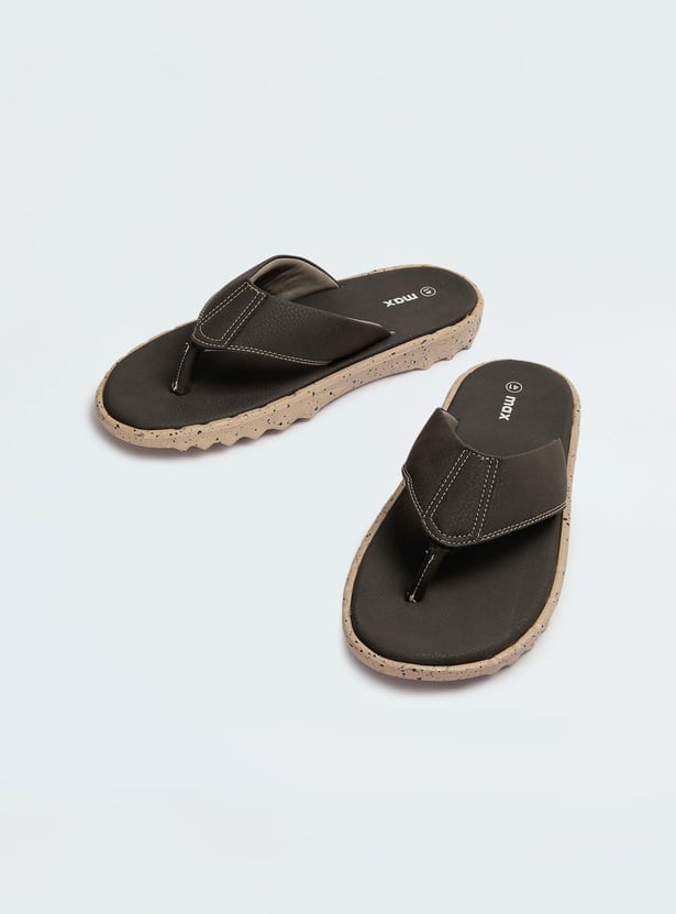 Buy Men Solid V-strap Sandals Online at just Rs. 899.0 - 1000013433348 ...