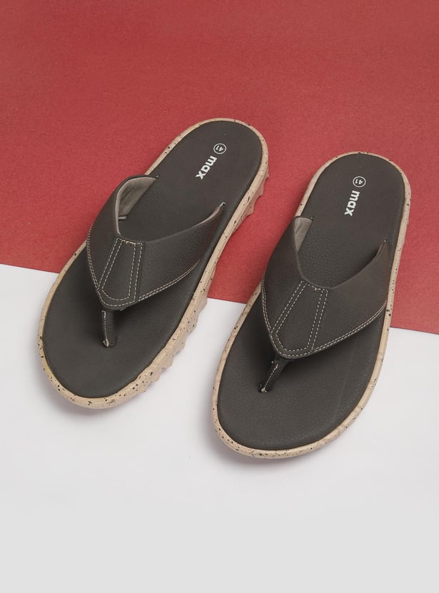 Buy Men Solid V-strap Sandals Online at just Rs. 899.0 - 1000013433348 ...