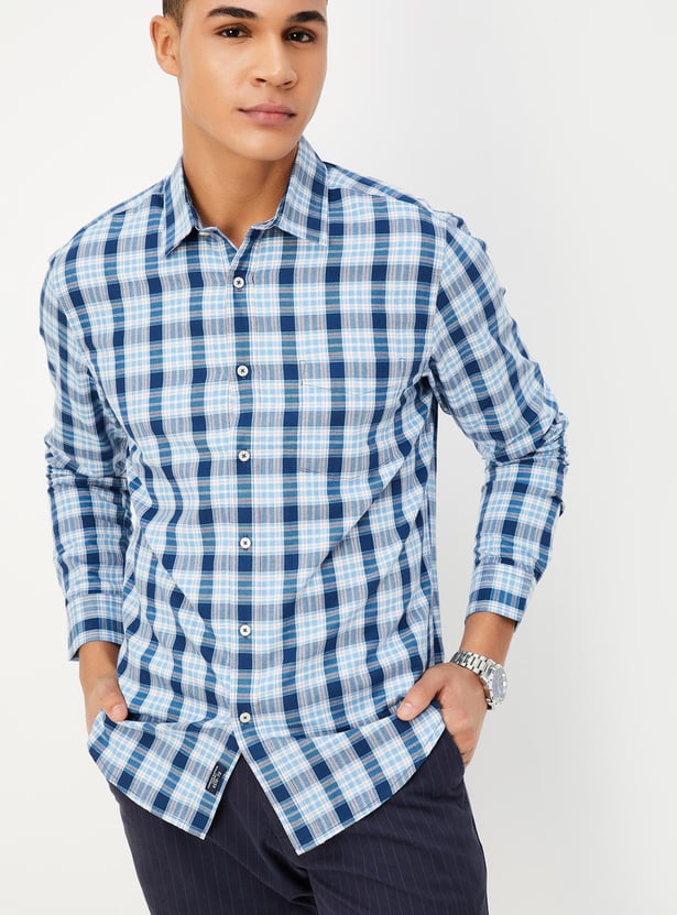 Buy Men Checked Regular Fit Casual Shirt Online at just Rs. 1049.0 ...