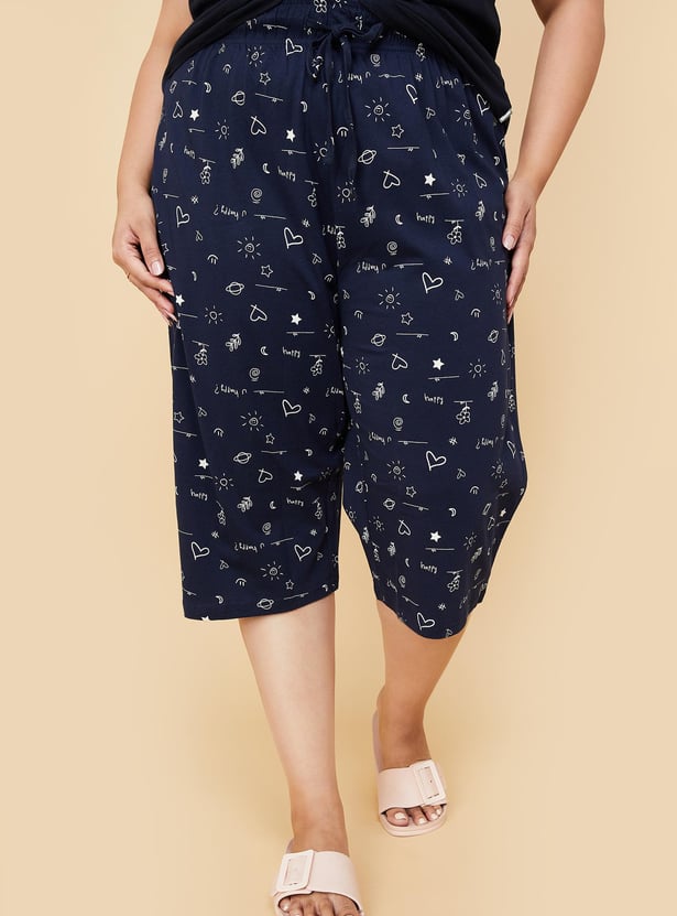 Buy Women Printed Elasticated Capris Online at just Rs. 599.0 ...