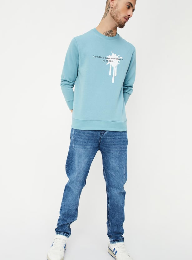 Buy Men Typographic Printed Sweatshirt Online at just Rs. 799.0 ...