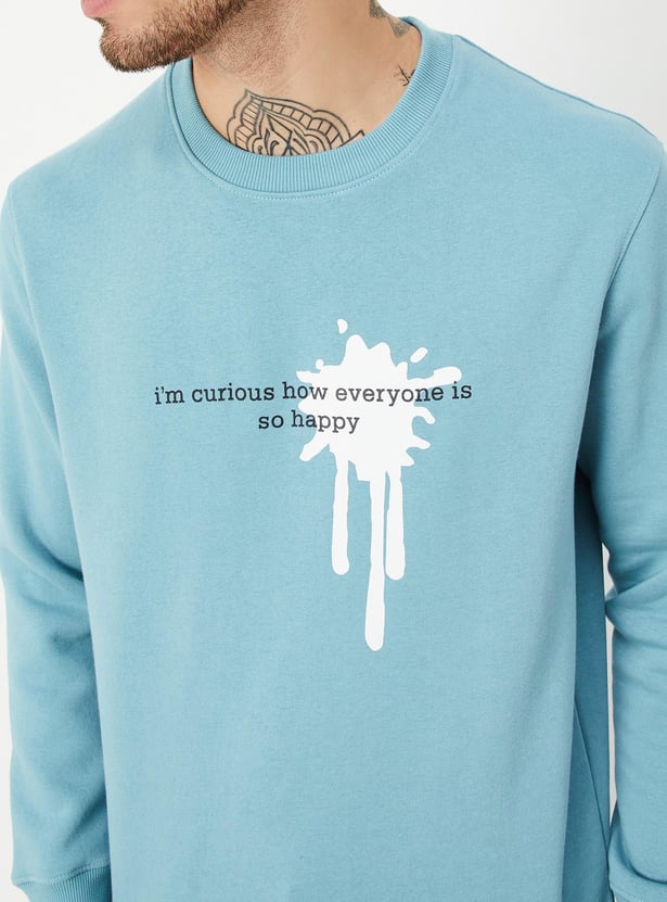 Buy Men Typographic Printed Sweatshirt Online at just Rs. 799.0 ...