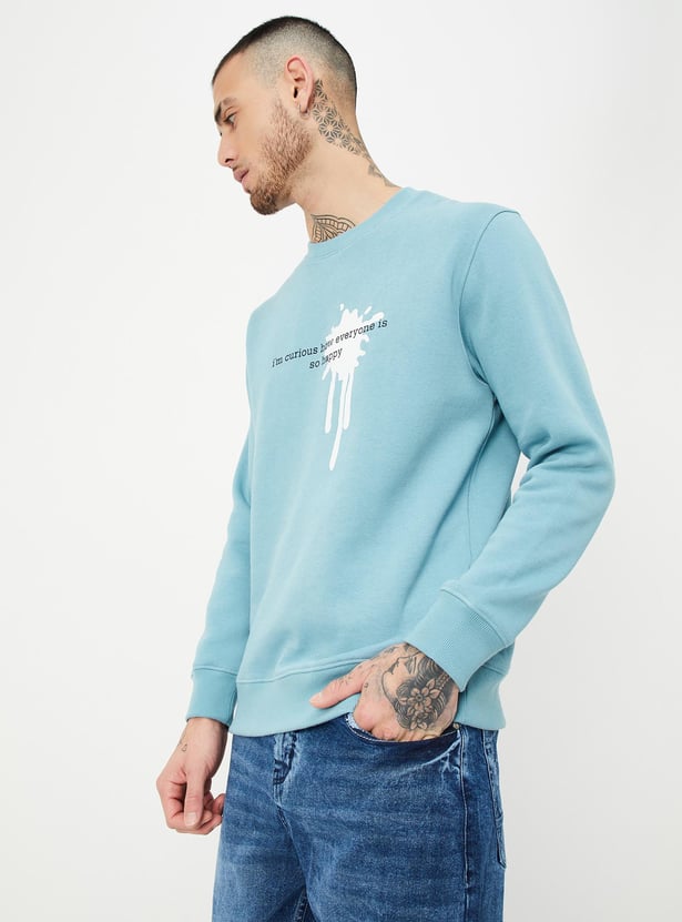 Buy Men Typographic Printed Sweatshirt Online at just Rs. 799.0 ...