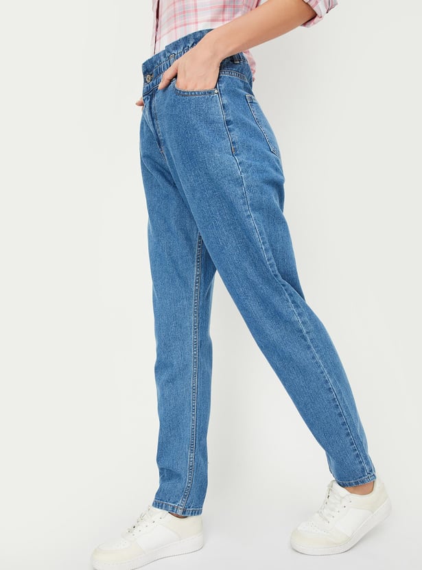 Buy Women Mom Fit Solid Jeans Online at just Rs. 1399.0 - 1000013537837 ...