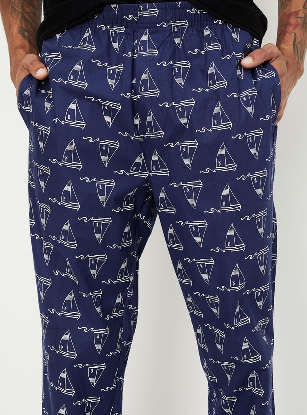 Buy Men Printed Elasticated Pyjamas Online at just Rs. 599.0 ...