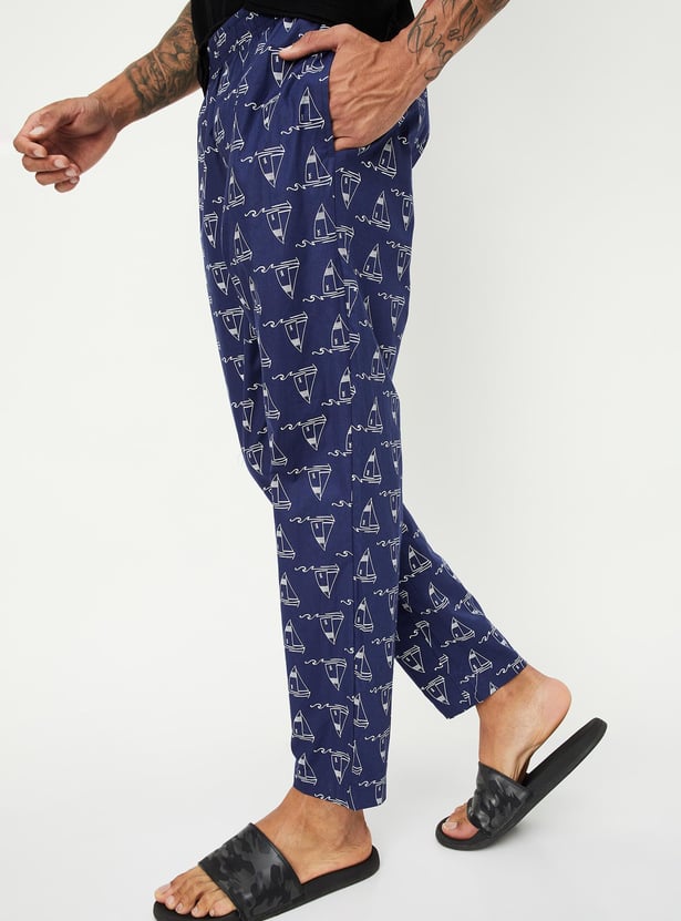 Buy Men Printed Elasticated Pyjamas Online at just Rs. 599.0 ...