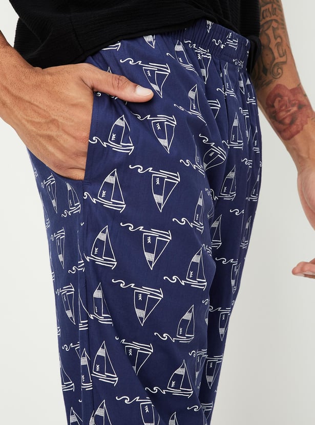Buy Men Printed Elasticated Pyjamas Online at just Rs. 599.0 ...