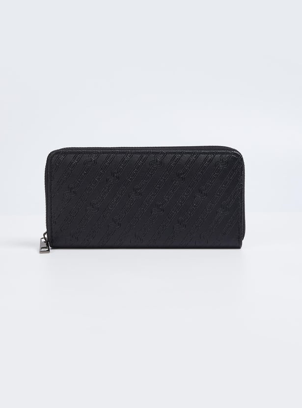 Buy Women Embossed Zip-Around Wallet Online at just Rs. 599.0 ...
