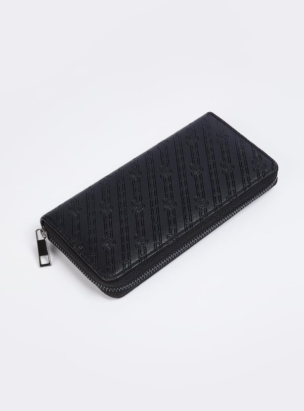 Buy Women Embossed Zip-Around Wallet Online at just Rs. 599.0 ...