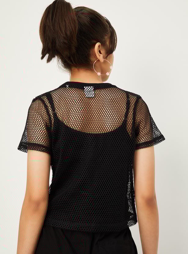 Buy Girls Mesh Top Online at just Rs. 299.0 - 1000013572441 | Max Fashion