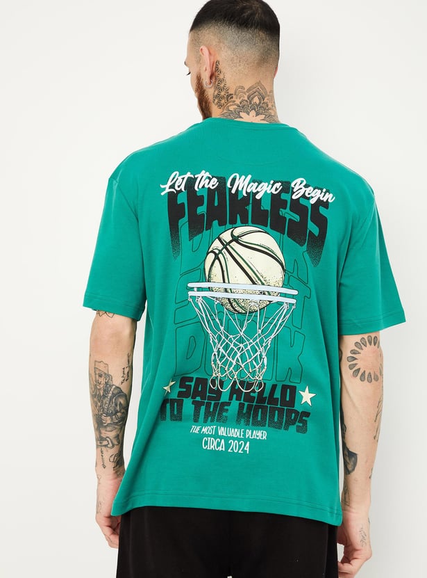 Buy Men Oversized Back Printed T-shirt Online at just Rs. 499.0 ...