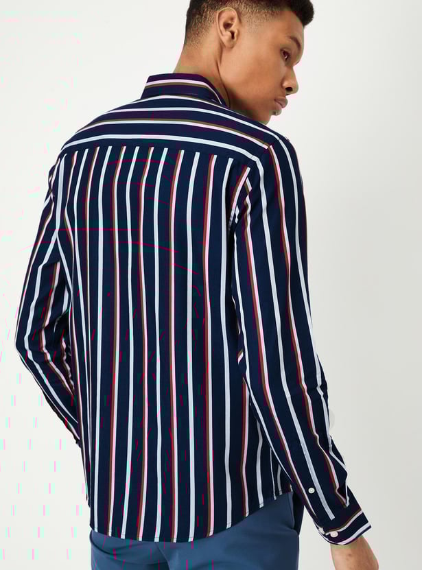 Buy Men Regular Fit Striped Casual Shirt Online at just Rs. 1049.0 ...