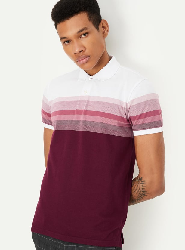 Buy Men Slim Fit Striped Polo T Shirt Online At Just Rs 699 0