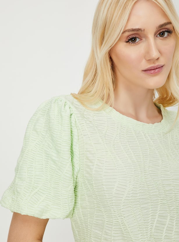 Buy Women Textured Knit Blouse Online at just Rs. 899.0 - 1000013616477 ...