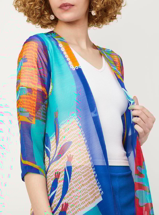 Buy Women Printed Waterfall Shrug Online at just Rs. 999.0 ...