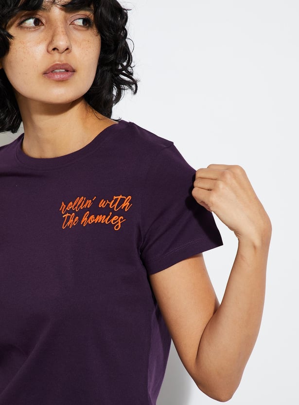 Buy URB_N Women Embroidered T-shirt Online at just Rs. 249.0 ...