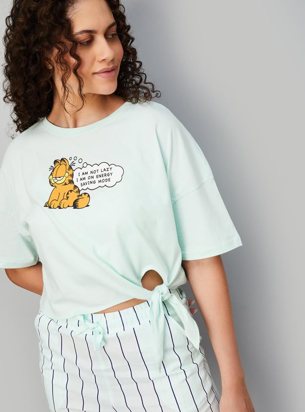Buy Women Garfield Sleepwear Shorts Set Online at just Rs. 699.0 ...