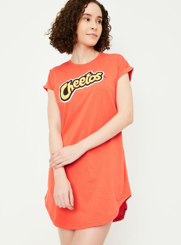 Buy Women Cheetos Printed Chemise Online at just Rs. 599.0 ...