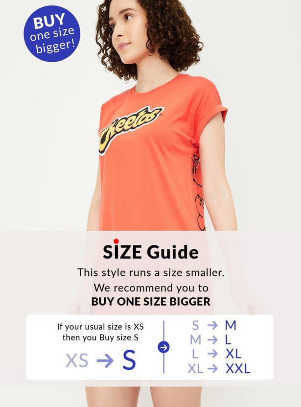 Buy Women Cheetos Printed Chemise Online at just Rs. 599.0 ...