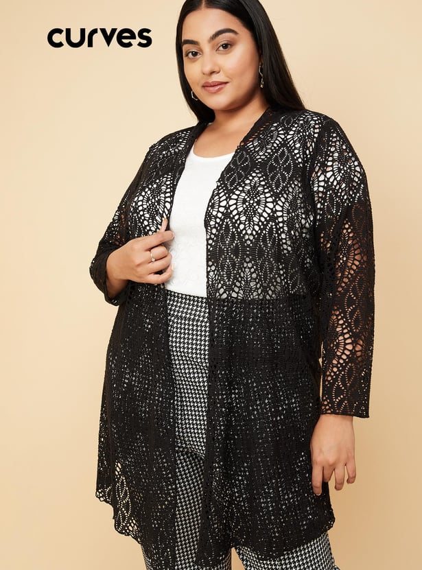 Buy Women Crochet Front-Open Shrug Online at just Rs. 899.0 ...