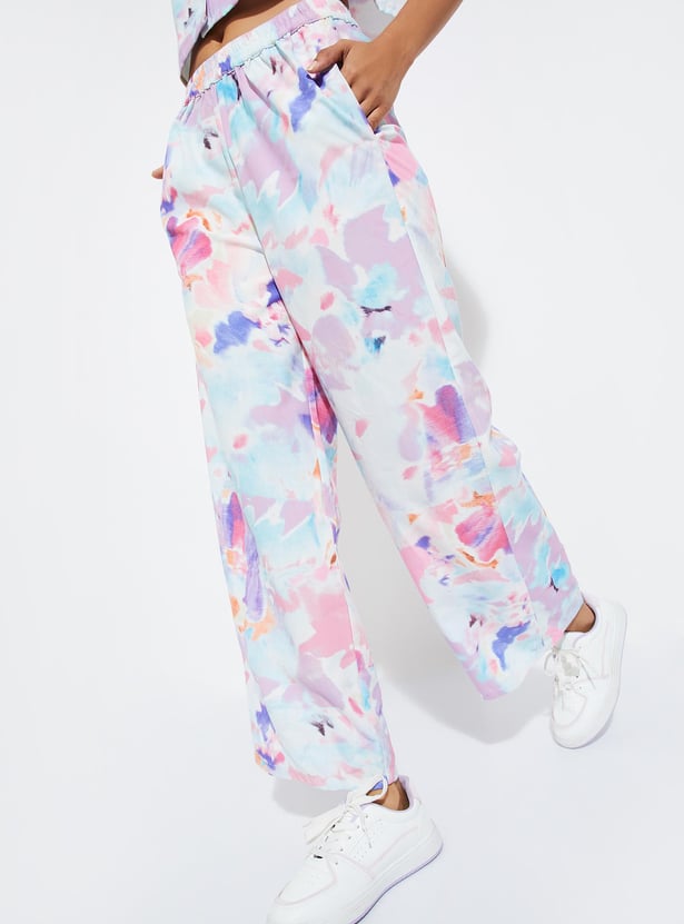 Buy URB_N Women Printed Wide Leg Trousers Online at just Rs. 999.0 ...
