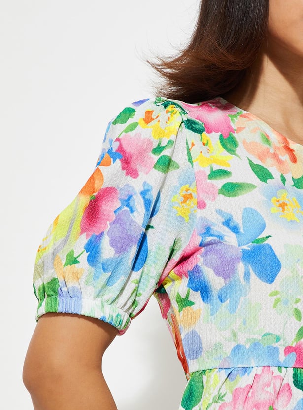 Buy URB_N Women Printed Tiered Dress Online at just Rs. 999.0 ...