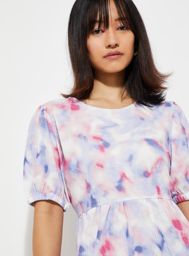 Buy URB_N Women Printed Tiered Dress Online at just Rs. 999.0 ...